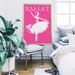Pink Ballet Poster, Magazine Cover, Ballerina Wall Art, Ballet Print ...