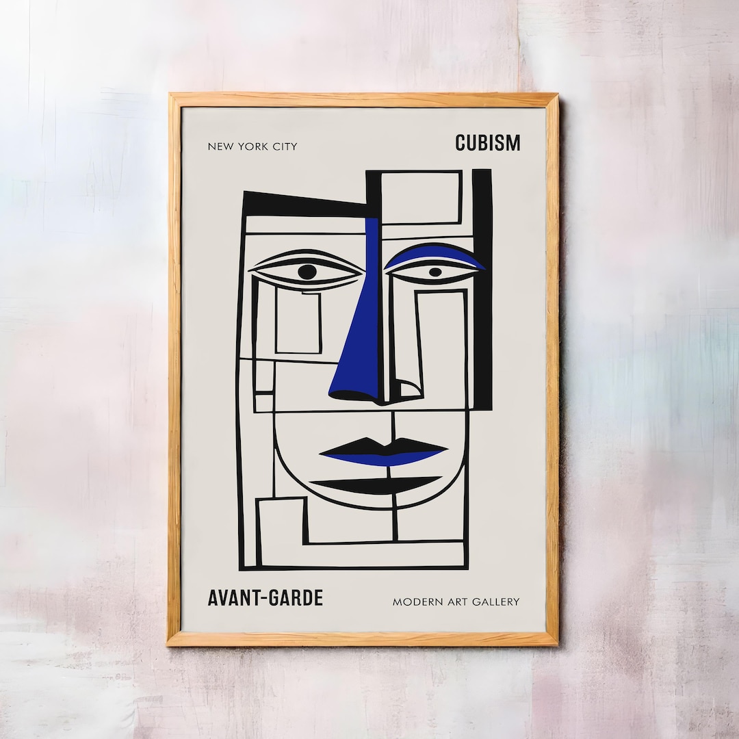 Cubism Art Print, Avant-garde Face Poster, NYC Exhibition Print, Modern ...