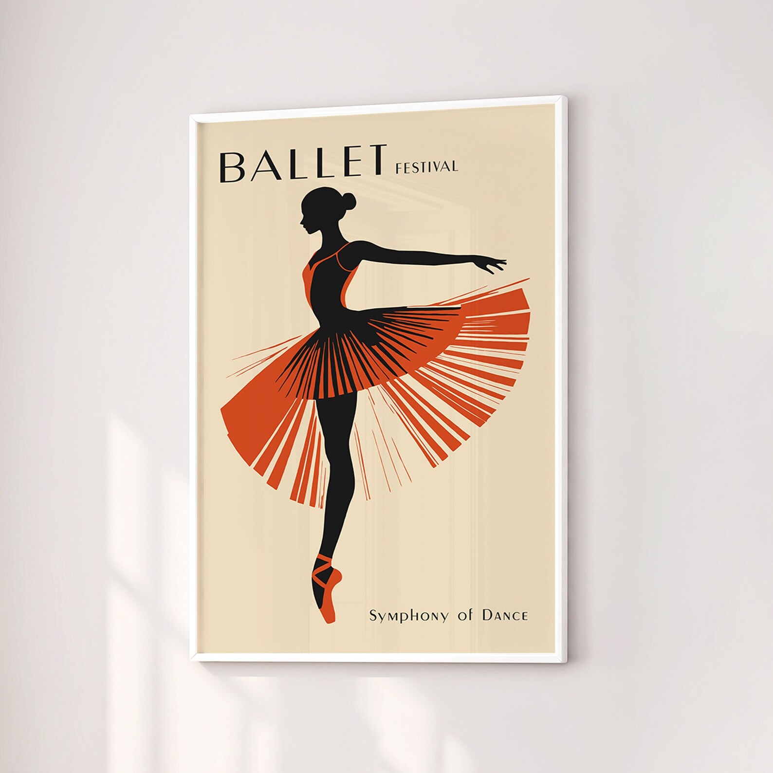 Elegant Ballet Festival Poster, Dance Wall Art, Vintage Style Wall Art ...