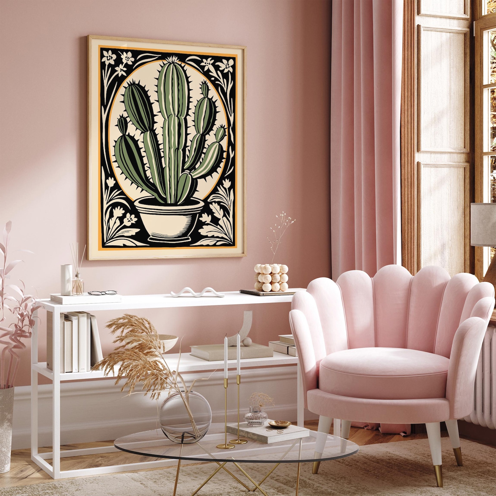 Rococo Cactus Art Print: Vintage Botanical Home Decor - Etsy