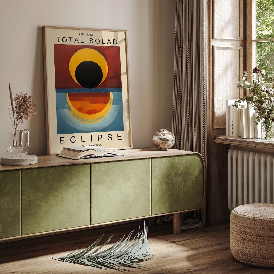 Total Solar Eclipse Poster, Eclipse Art Print, Fine Art, Cosmic Decor ...