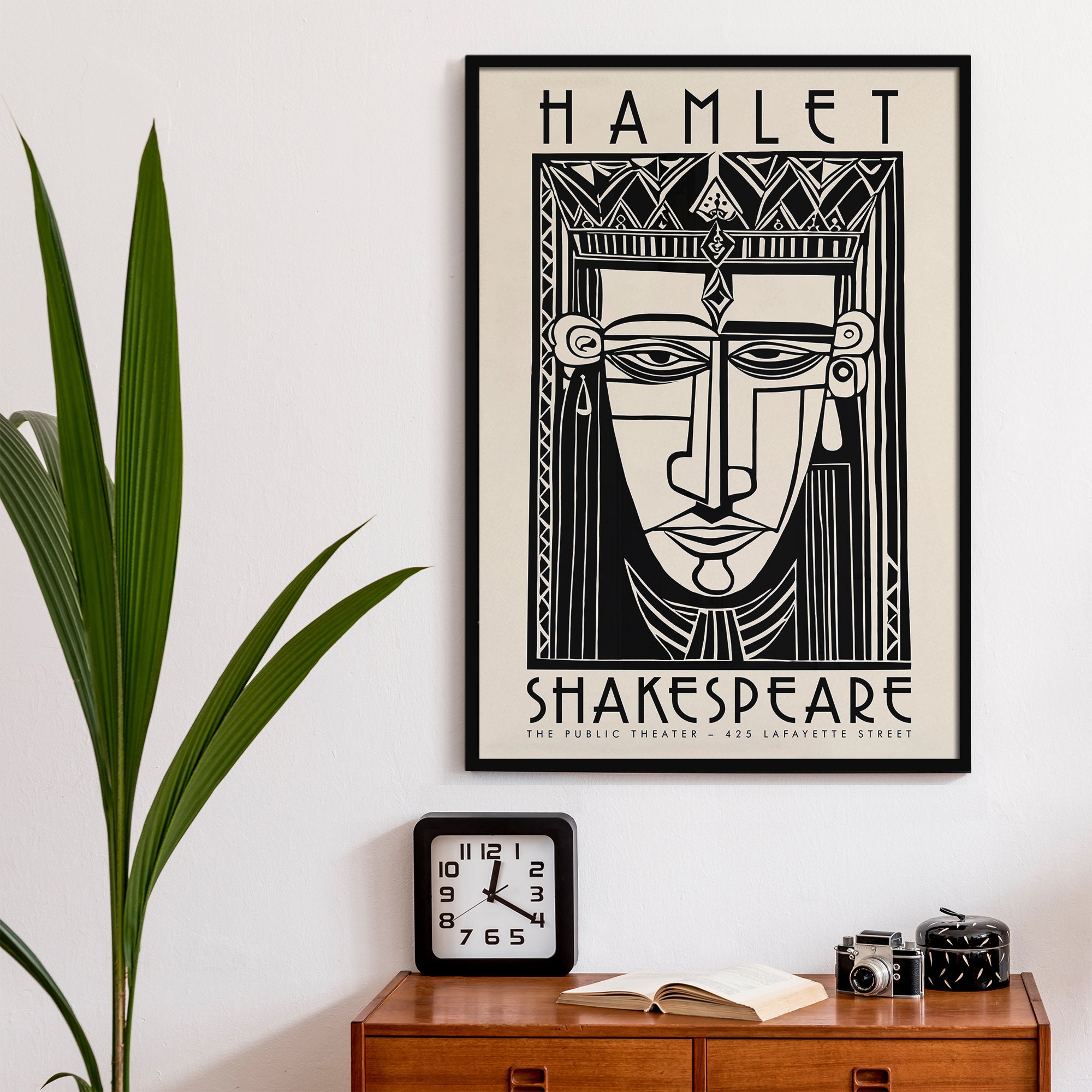 Hamlet Poster William Shakespeare Print Black and White Wall - Etsy