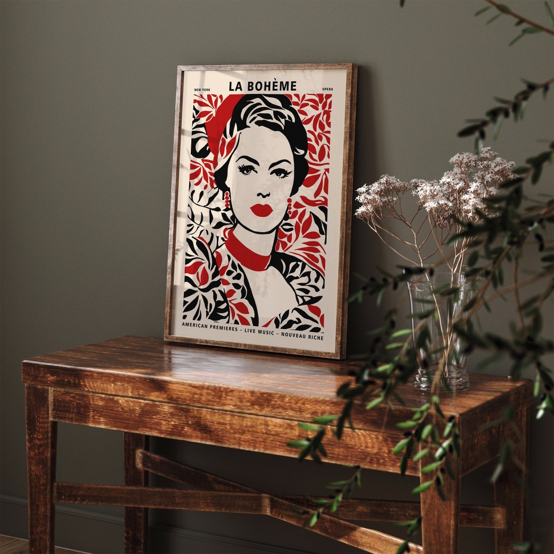 Opera Art Print, La Boheme Poster, New York Wall Decor, Classical Opera ...