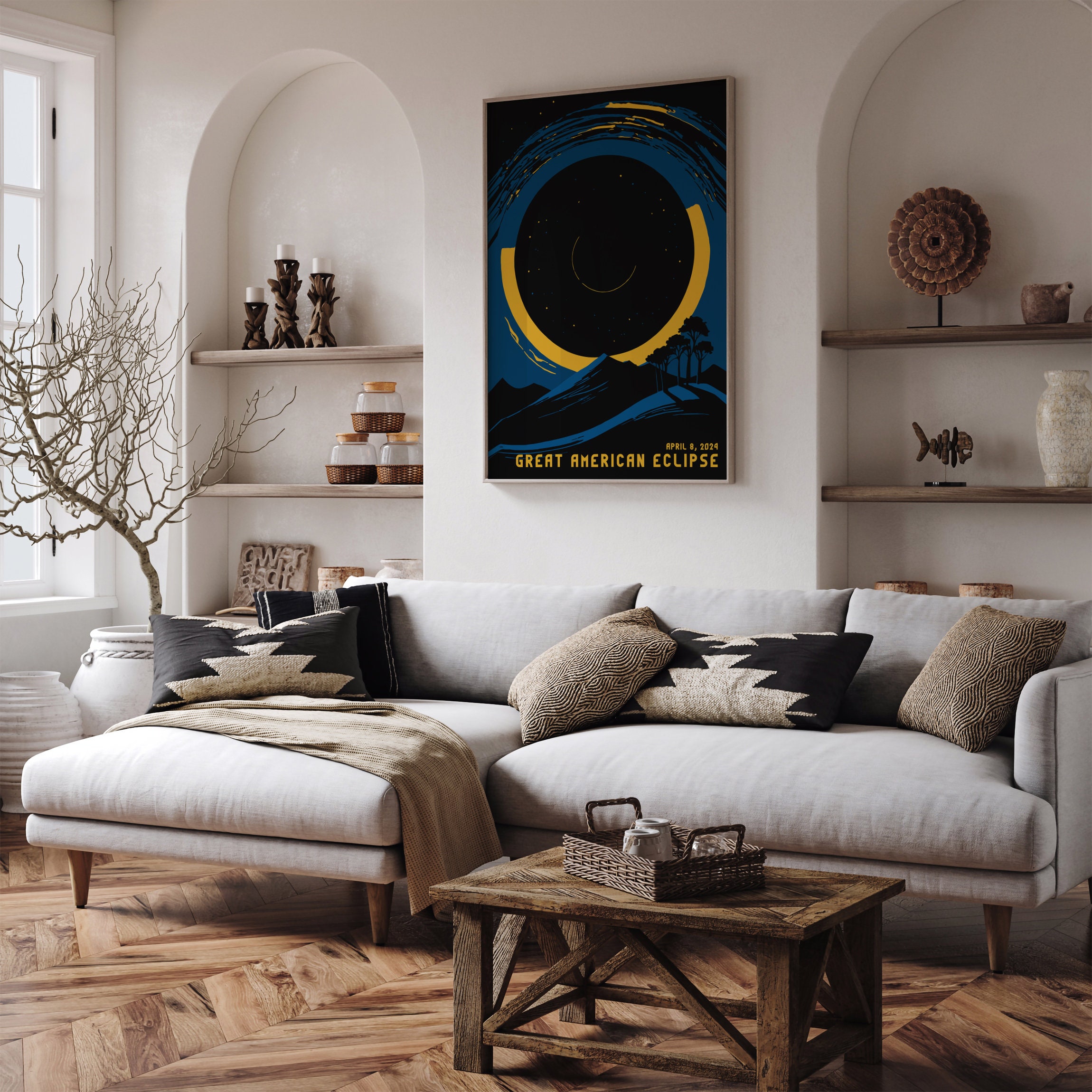 Great American Eclipse Wall Art Poster, Celestial Event Print Solar ...