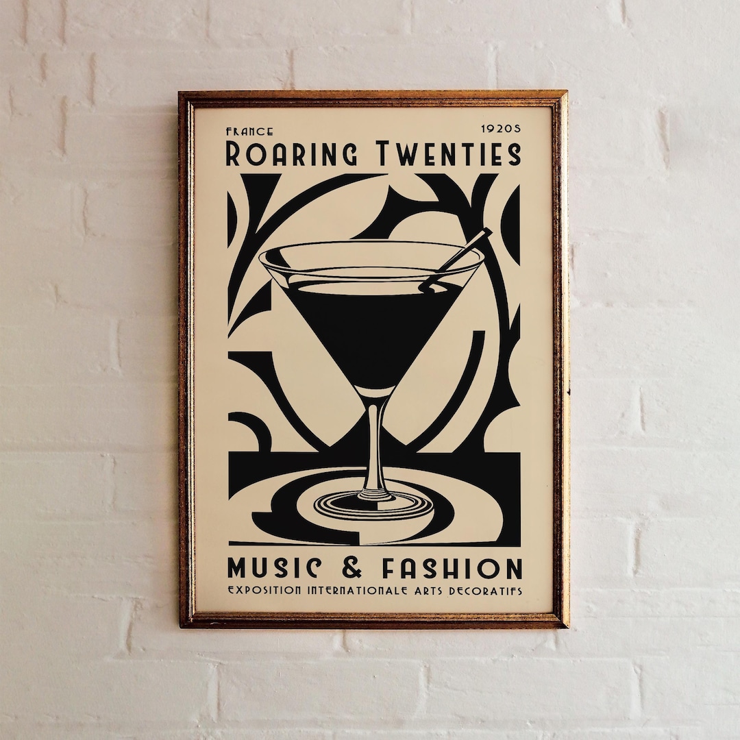 Art Deco Wall Art, Roaring Twenties Music & Fashion Poster, 1920s ...