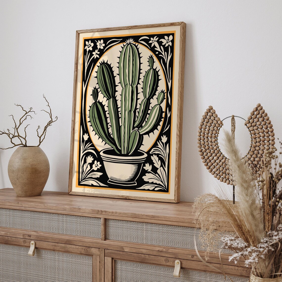 Rococo Cactus Art Print: Vintage Botanical Home Decor - Etsy