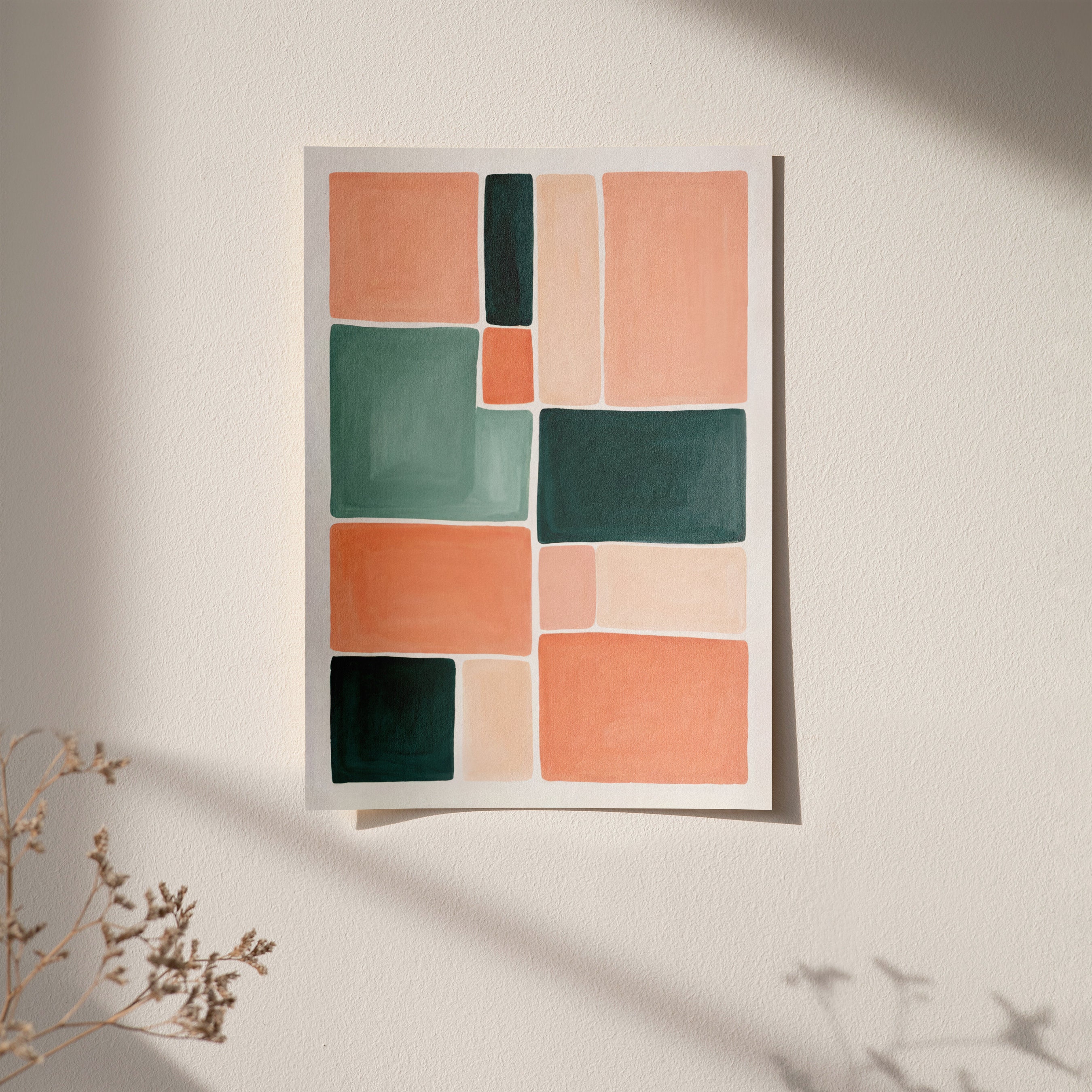 Abstract Art, Color Blocks Print, Modern Wall Decor, Contemporary ...