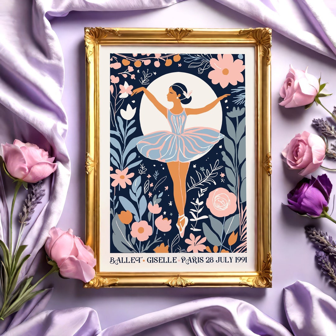 Paris Ballet Opera Poster: Ballerina Floral Art Print - Etsy