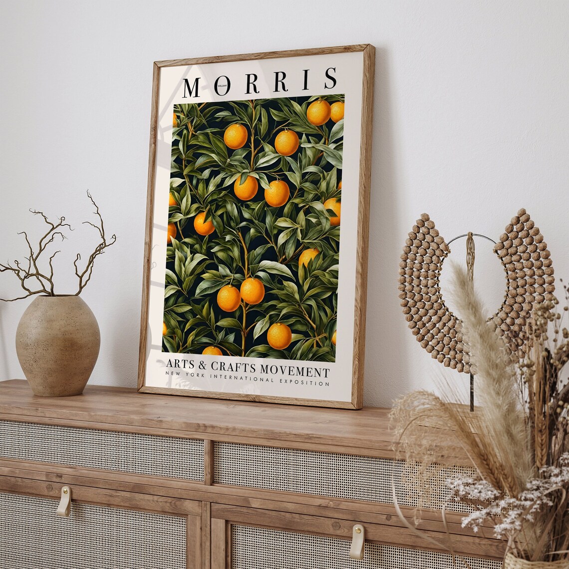 William Morris Kitchen Decor Poster, Lush Orange Tree Design, Arts ...