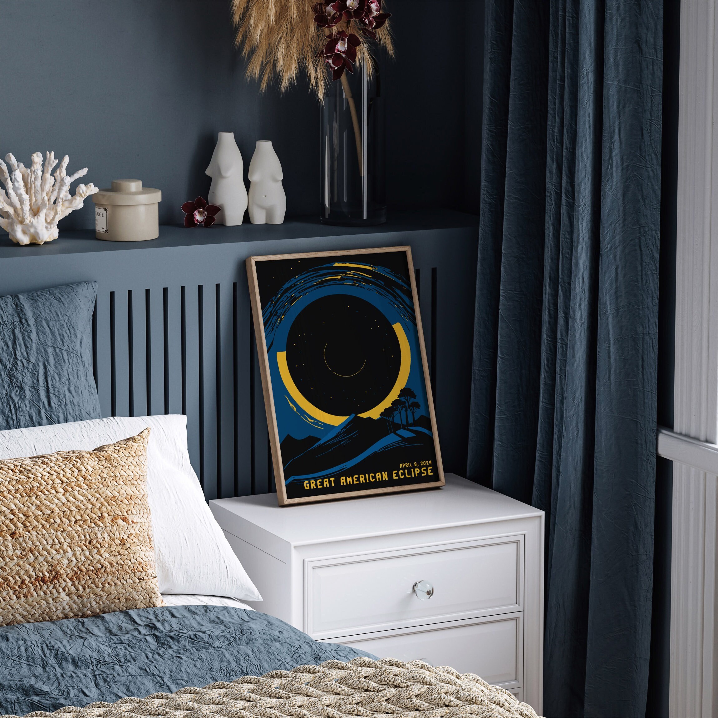 Great American Eclipse Wall Art Poster, Celestial Event Print Solar ...