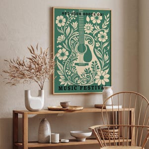 Country Music Print, Vintage Music Poster, Western Wall Art, Nashville ...