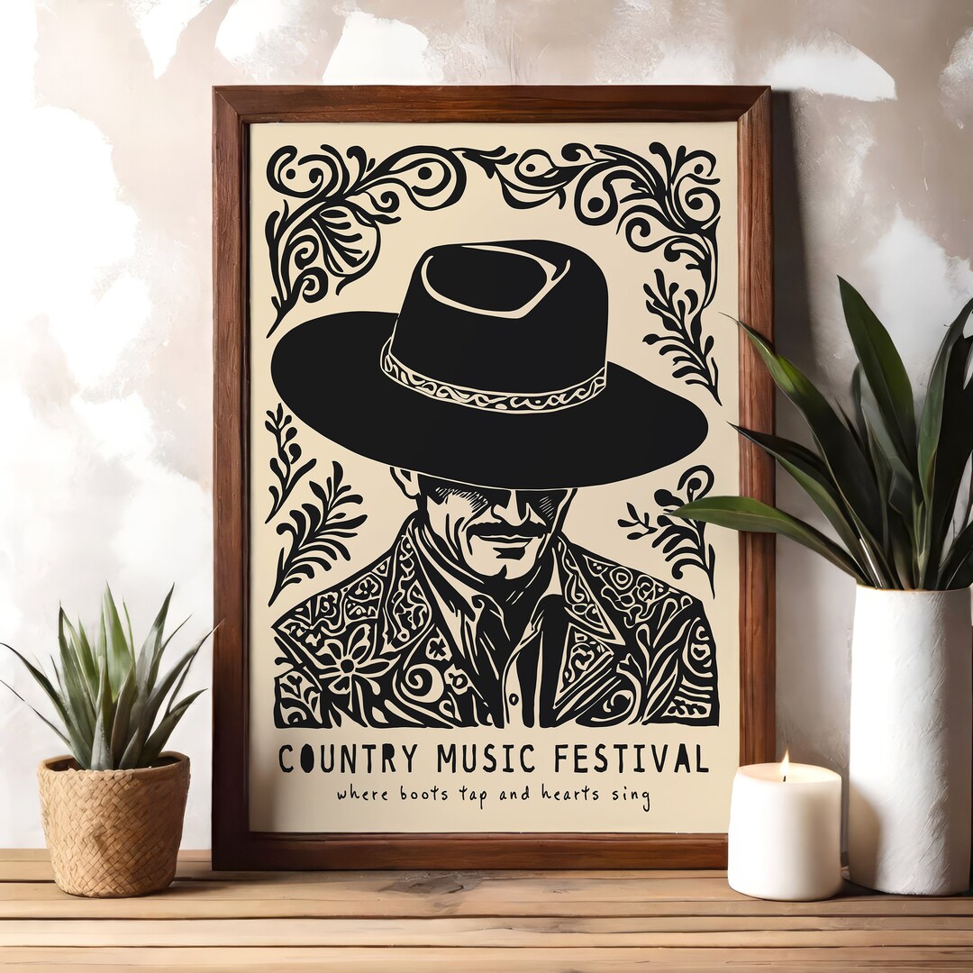 Country Music Decor, Music Poster Print, Music Gift, Country Print ...