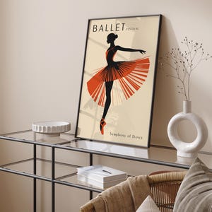 Elegant Ballet Festival Poster, Dance Wall Art, Vintage Style Wall Art ...