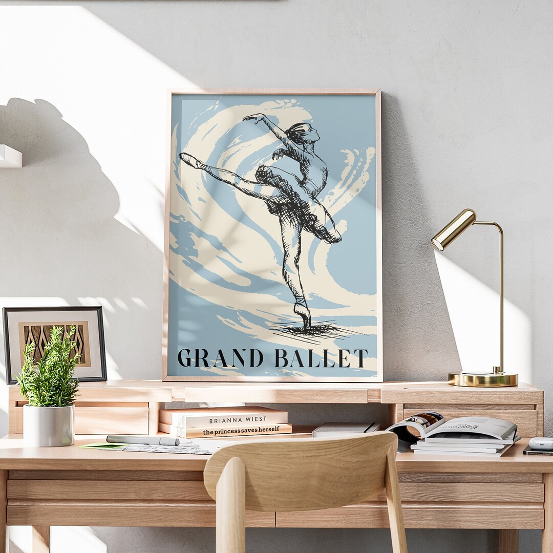 Blue Grand Ballet Poster Ballet Dance Vintage Giclee - Etsy