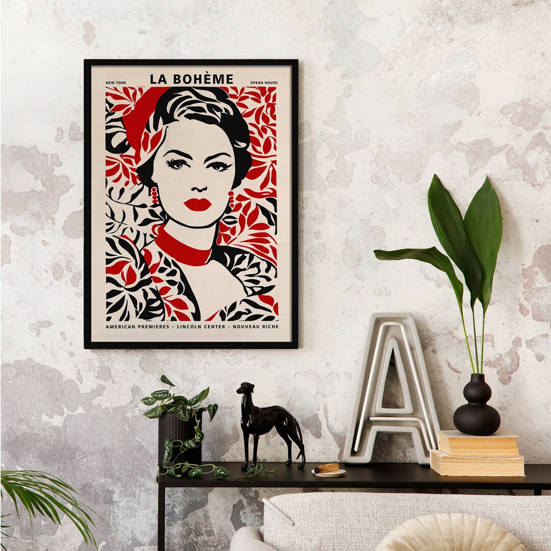 Opera Art Print, La Boheme Poster, New York Wall Decor, Classical Opera ...