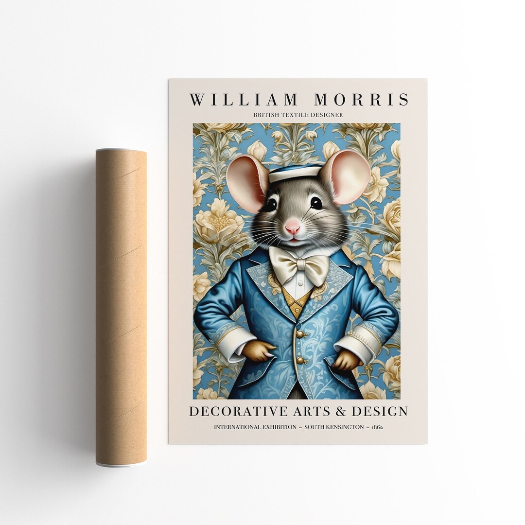 William Morris Mouse Poster Vintage Animal Art Print Decorative Arts ...