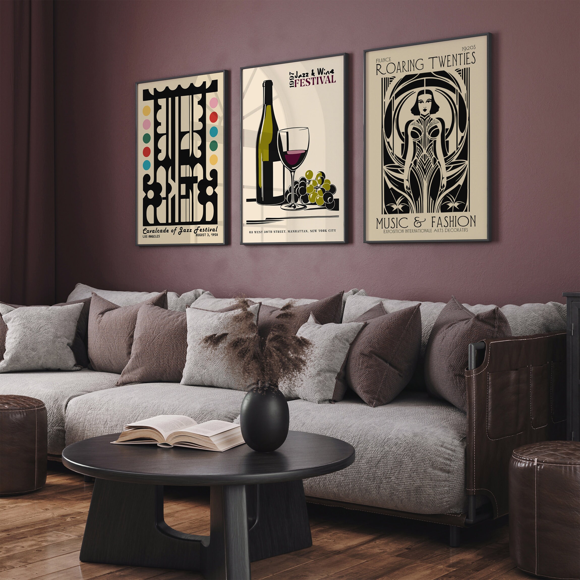 Roaring Twenties French Music & Fashion Poster Vintage Art Deco ...