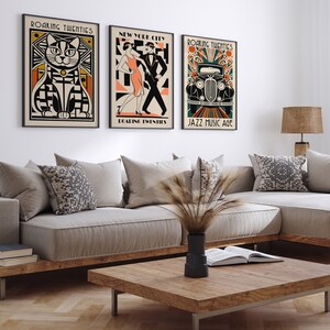 Vintage New York City Roaring Twenties Art Deco Poster - Elegant 1920s ...