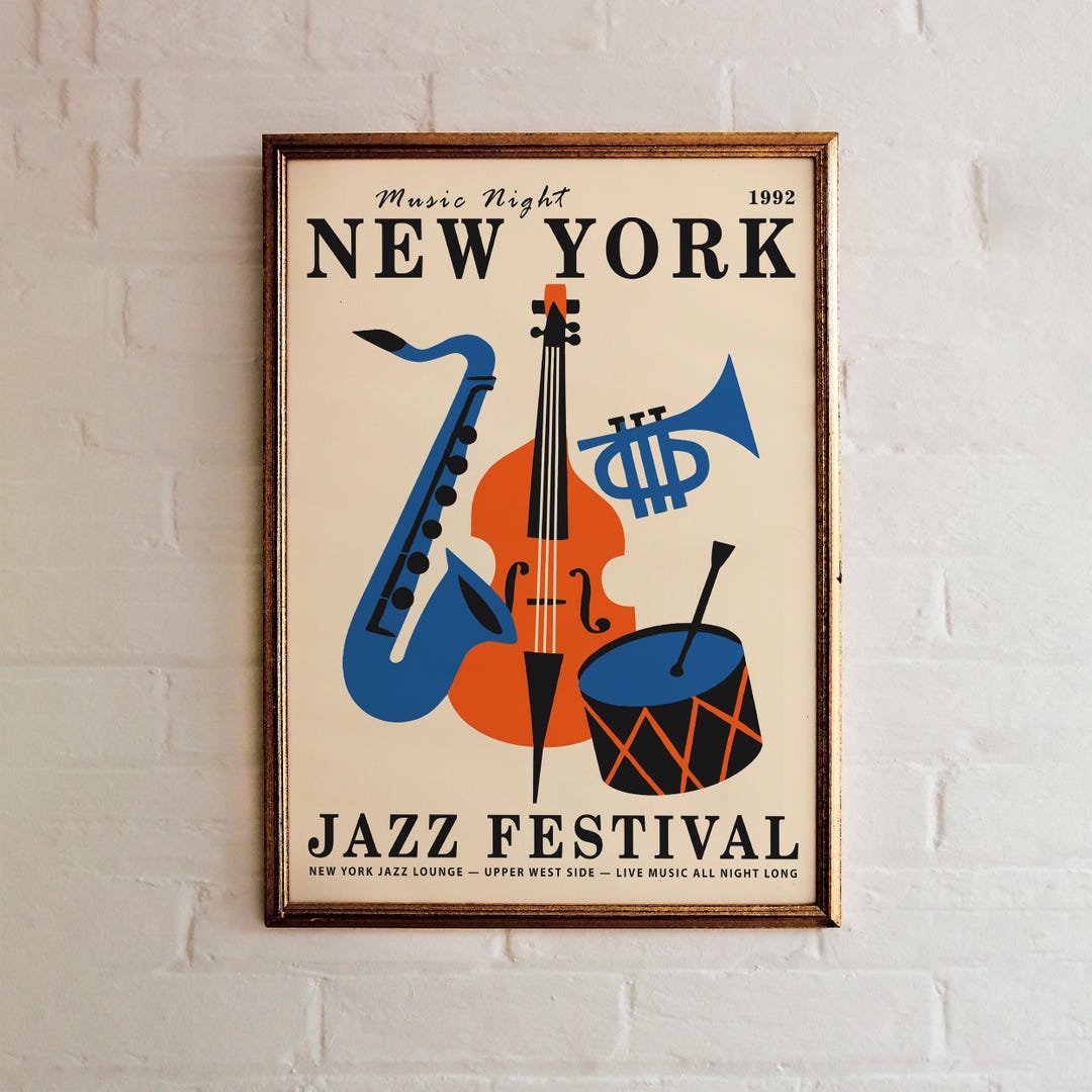 1992 New York Jazz Festival Poster: Retro Music Art Print - Etsy