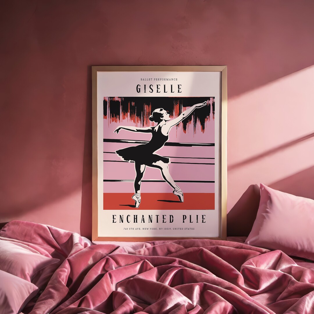 Pop Art Ballerina Poster, Pink Ballet Wall Art, Ballet Opera Print ...