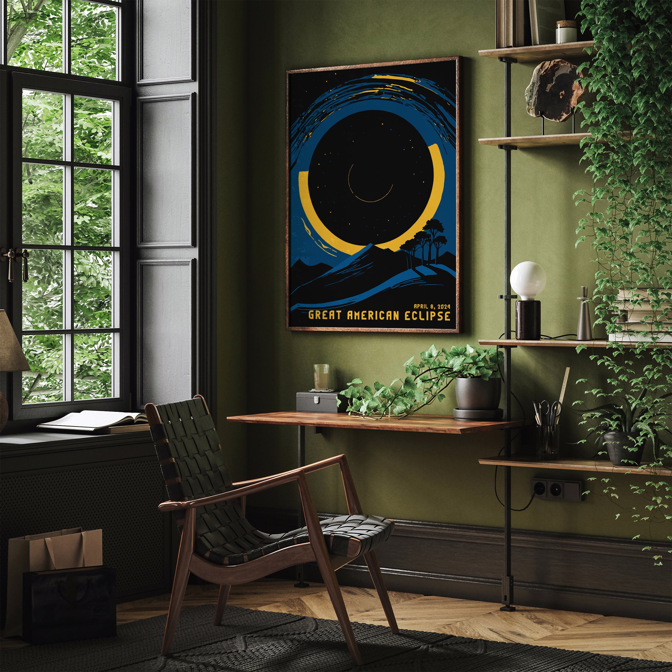 Great American Eclipse Wall Art Poster, Celestial Event Print Solar ...