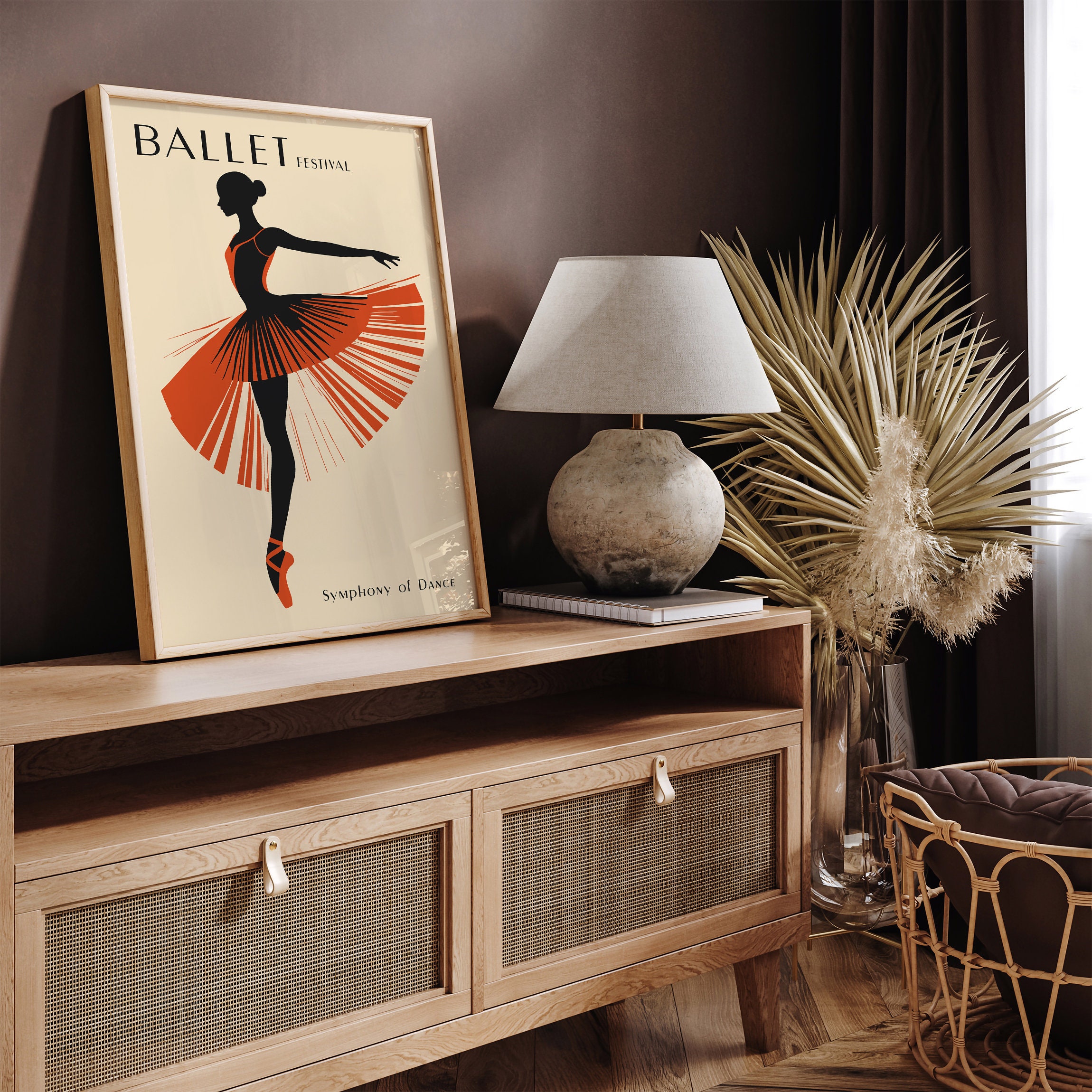 Elegant Ballet Festival Poster, Dance Wall Art, Vintage Style Wall Art ...