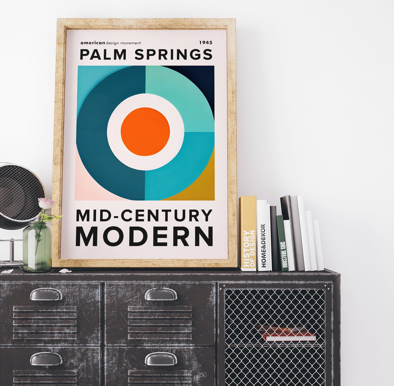 Mid-century Modern Poster, Retro Modern Print, Geometric Wall Art ...