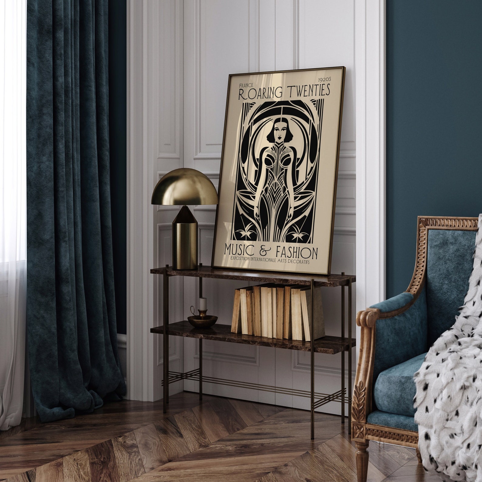 Roaring Twenties French Music & Fashion Poster Vintage Art Deco ...