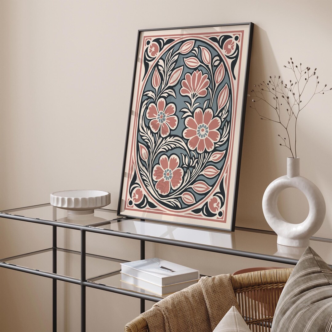 Rococo Floral Art Print, Vintage Pastel Home Decor - Etsy