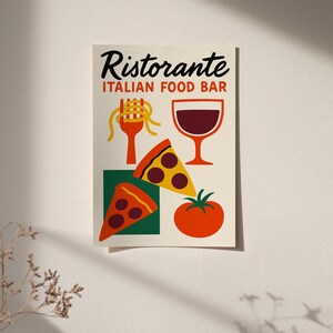 Italian Food Poster: Ristorante Kitchen Wall Art - Etsy