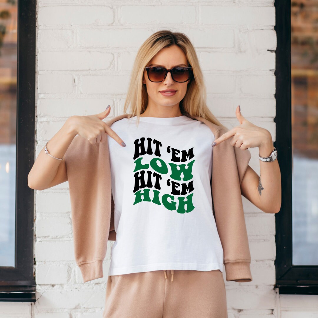 Hit 'em Low Hit 'em High Digital Design - Etsy