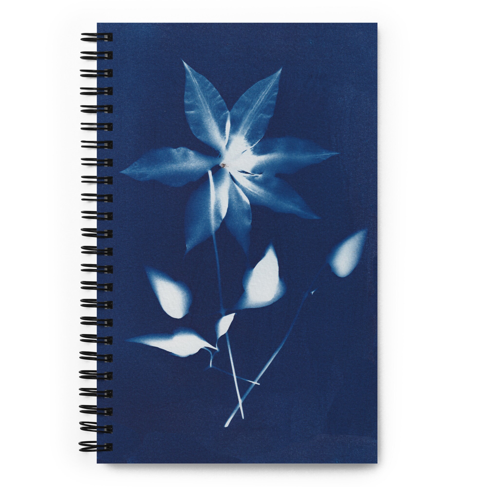 Spiral Notebook Cyanotype X-ray Flower Print Blue White - Etsy