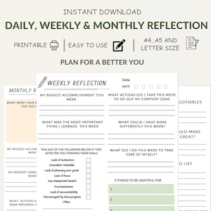Daily, Weekly and Monthly Reflection, Daily Reflection, Weekly ...
