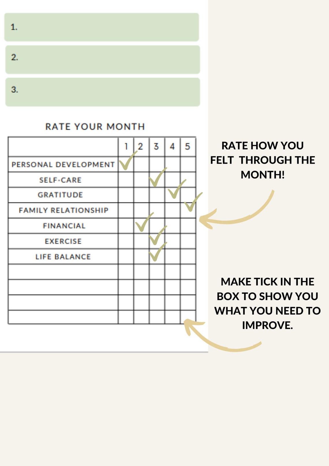 Monthly Reflections Review , Monthly Reflection Journal, Monthly ...