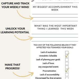 Weekly Reflections Review , Weekly Reflection Journal, Weekly ...