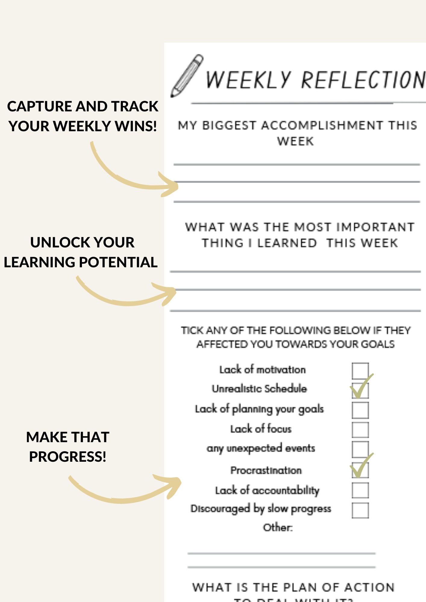 Weekly Reflections Review , Weekly Reflection Journal, Weekly ...