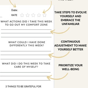 Weekly Reflections Review , Weekly Reflection Journal, Weekly ...