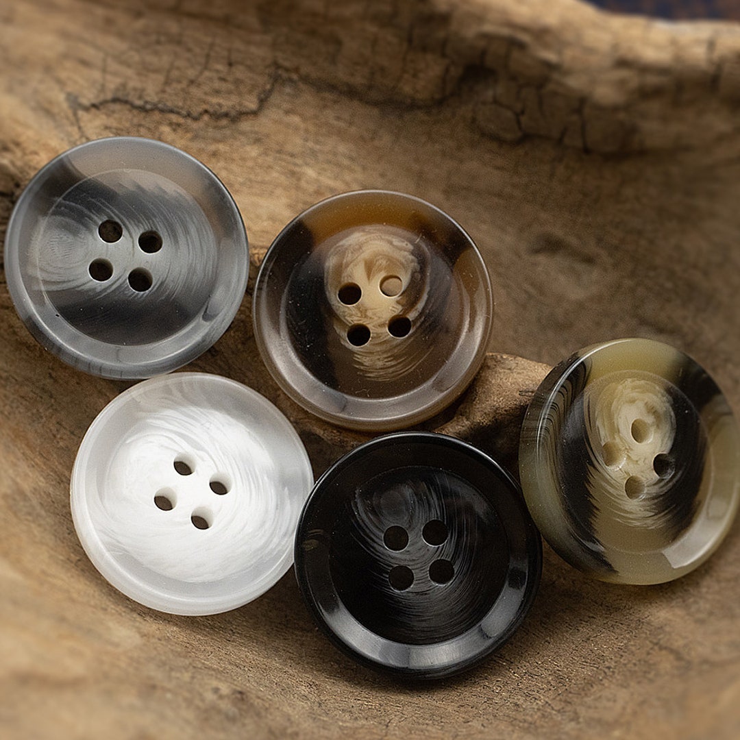8 Resin Buttons 4 Holes,vintage Buttons,buttons for Shirts,natural ...