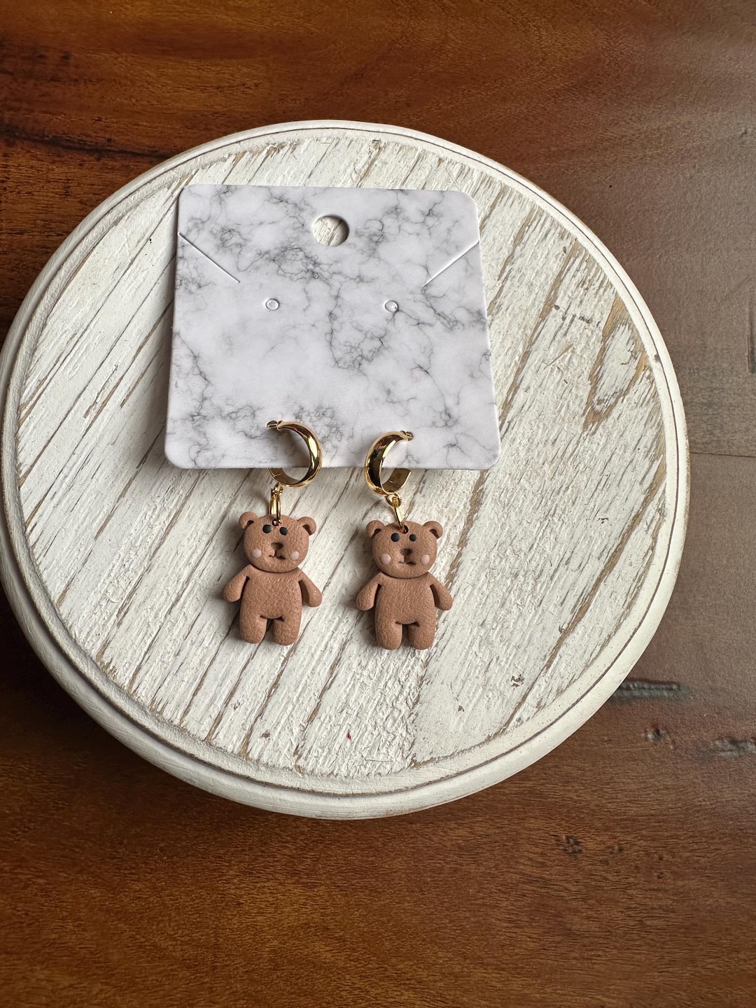 Teddy Bear Hoop Dangle - Etsy