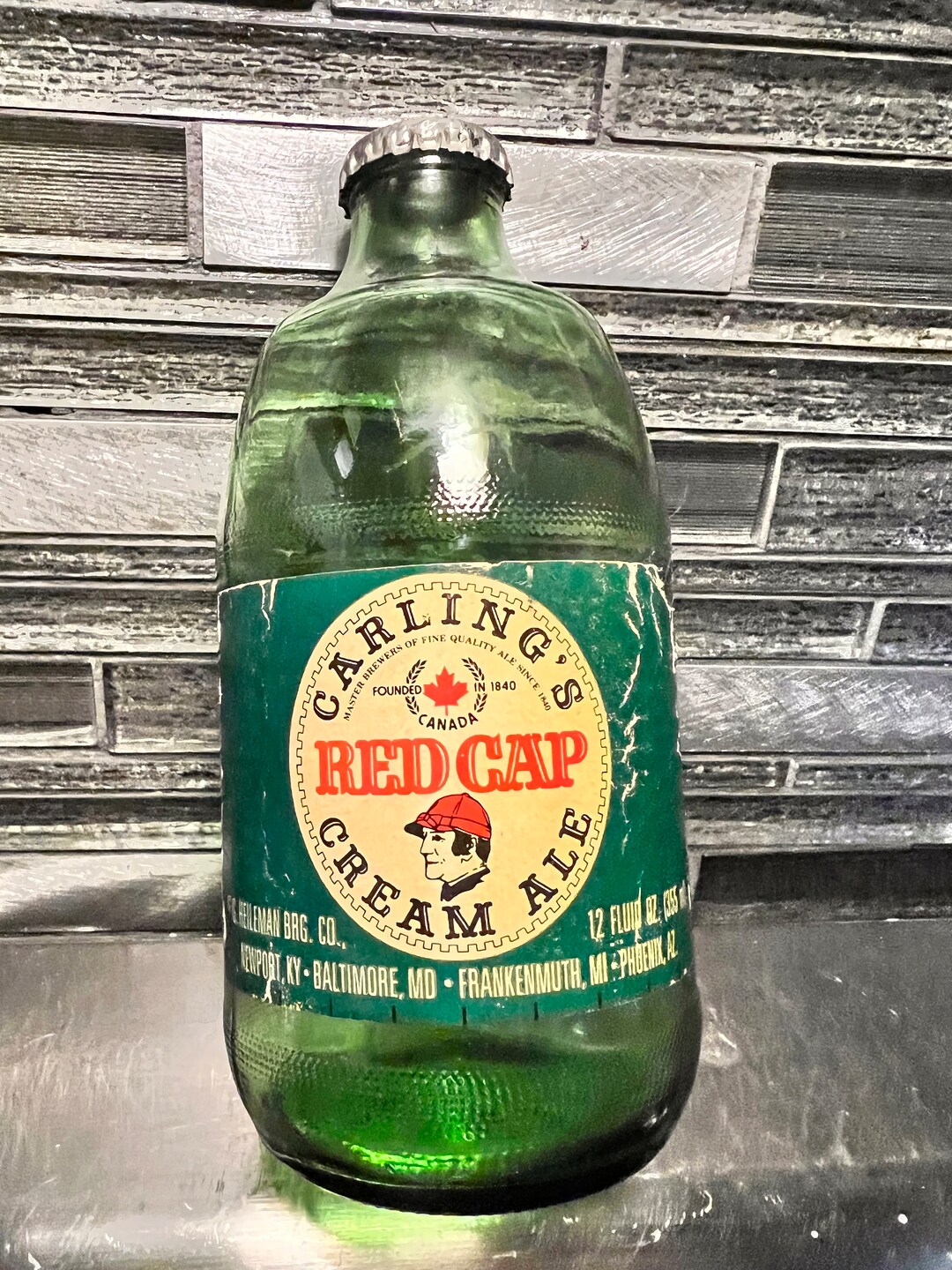 Vintage Red Cap Carlings Cream Ale 12 Oz - Etsy