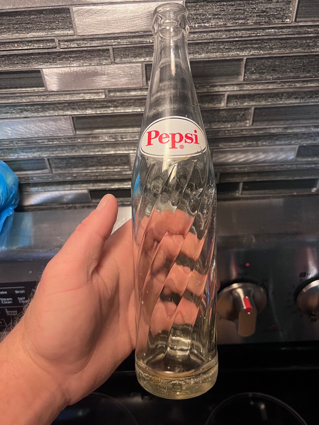 Vintage One Pint Swirl Glass Pepsi Cola Bottle - Etsy