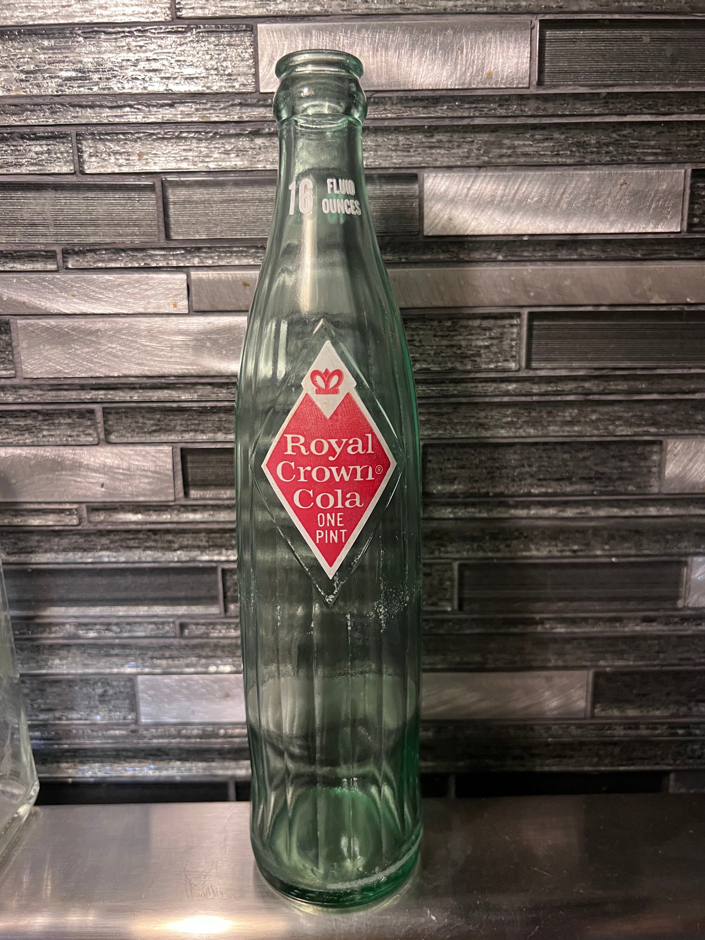 Vintage Big 16 Oz Green Glass RC Cola Bottle - Etsy