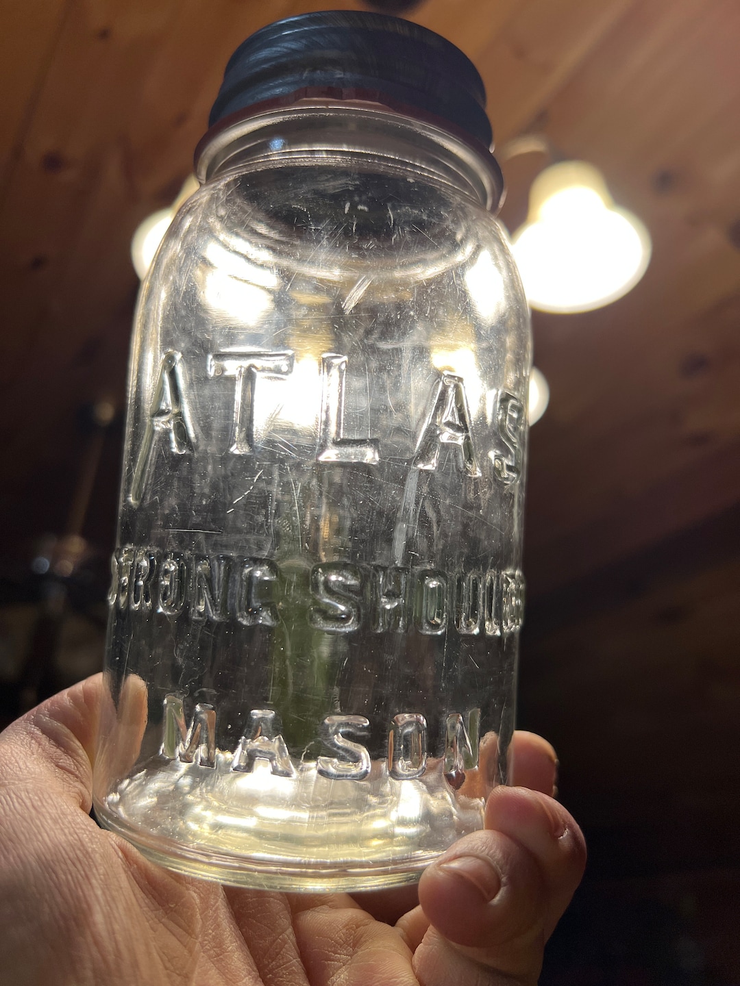 Vintage Atlas Strong Shoulder Mason Jar With Old Atlas Lid. Beautiful ...