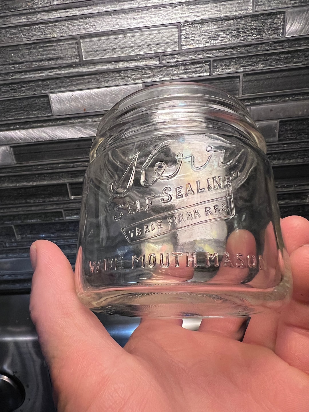 Vintage Kerr Self Sealing Trademark Rg Widemouth Jar - Etsy