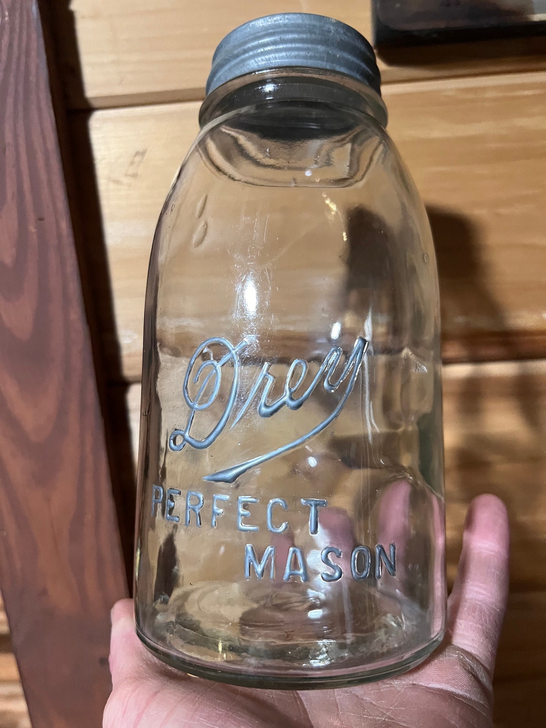 Vintage Drey Perfect Mason Half Gallon Jar - Etsy