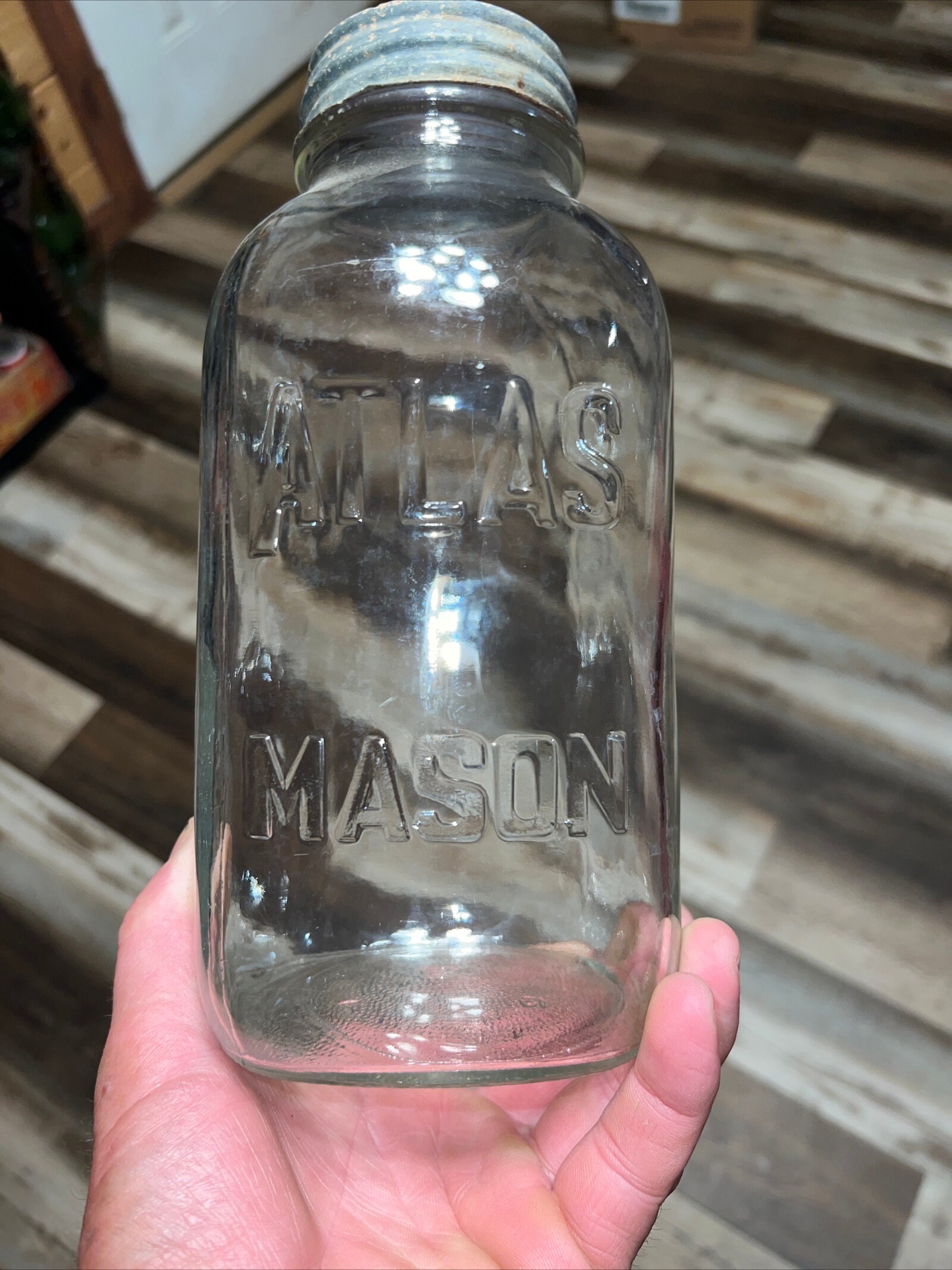 Vintage Atlas Mason Half Gallon Mason Jar With Zinc Lid - Etsy