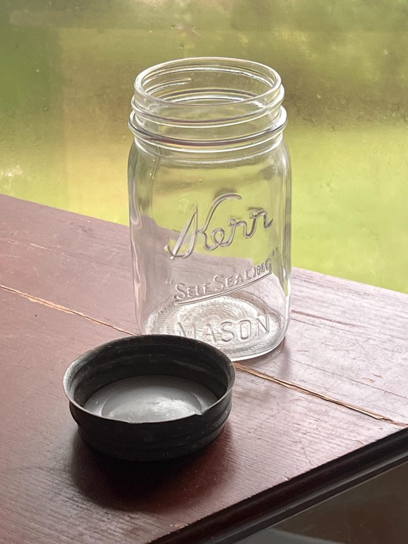 Vintage Kerr Self Sealing Pint Mason Jar With Zinc Lid - Etsy