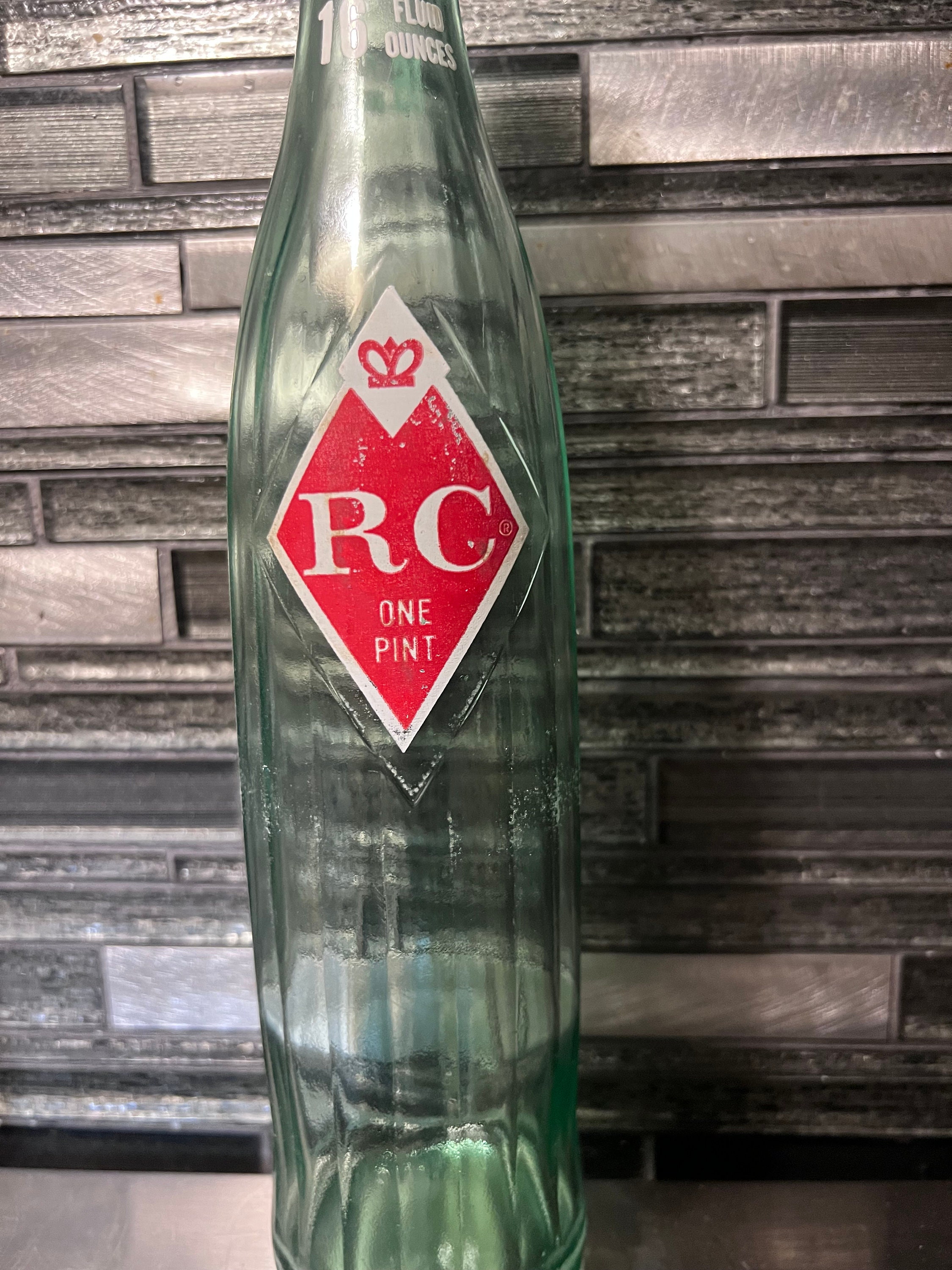 Vintage Big 16 Oz Green Glass RC Cola Bottle - Etsy