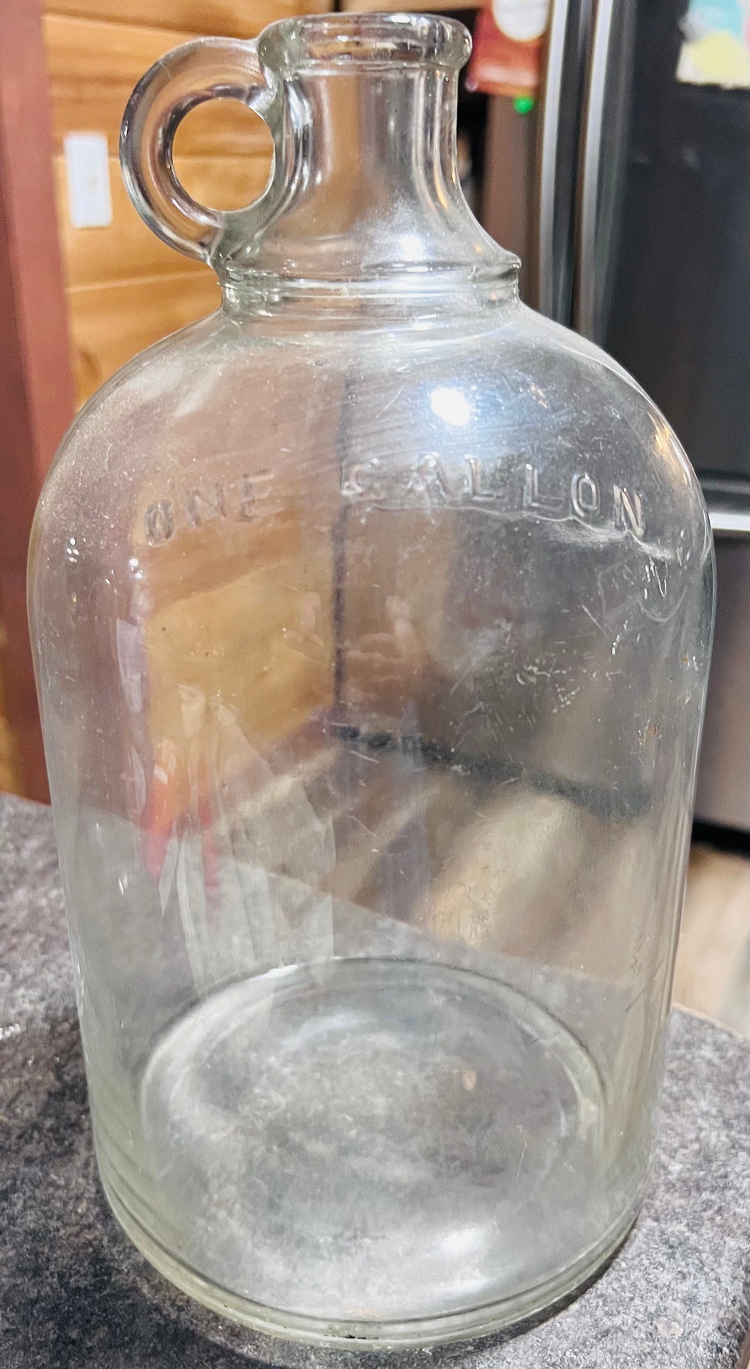 Old Antique One Gallon Clear Jug - Etsy