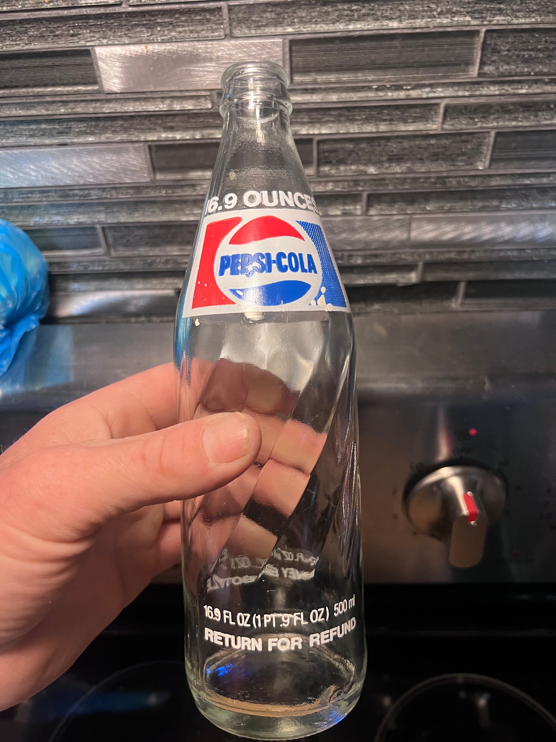 Vintage Half Liter Pepsi Bottle Swirl Glass - Etsy